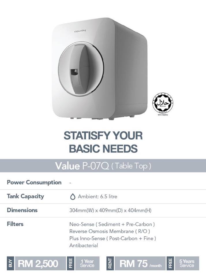 PROMOSI COWAY: 1. Value P-07Q