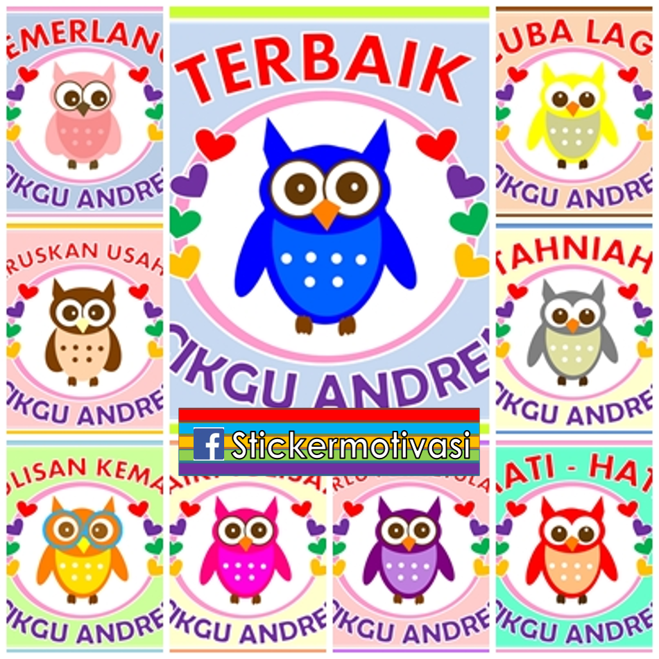Stickermotivasi: Sticker Motivasi : Design Baru Dengan Nama Guru