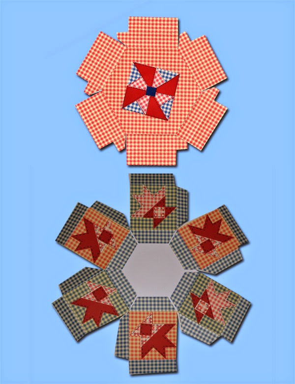 The Papercraft Post: Paper Patchwork: Hexagonal Containers