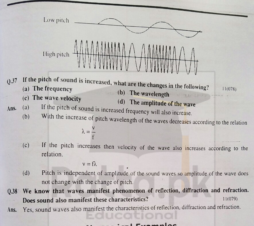 10th Physics Chapter 11 Sound Short Questions | Matric 10th Physics ...