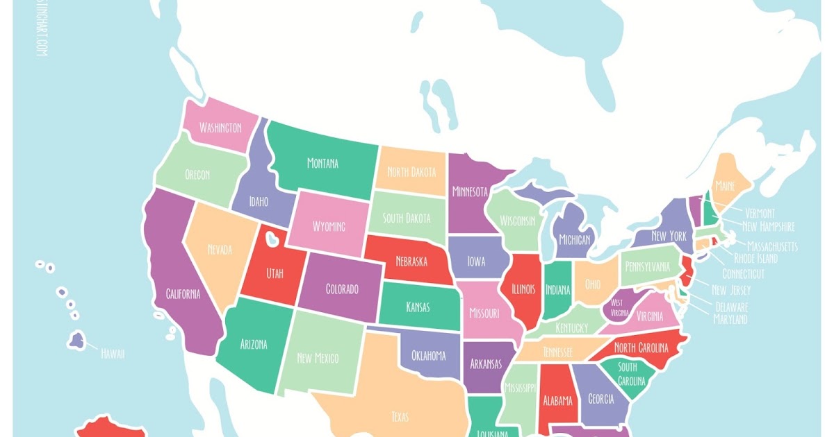 Harvesting Hart: Free Cute U.S. Map Printable Download