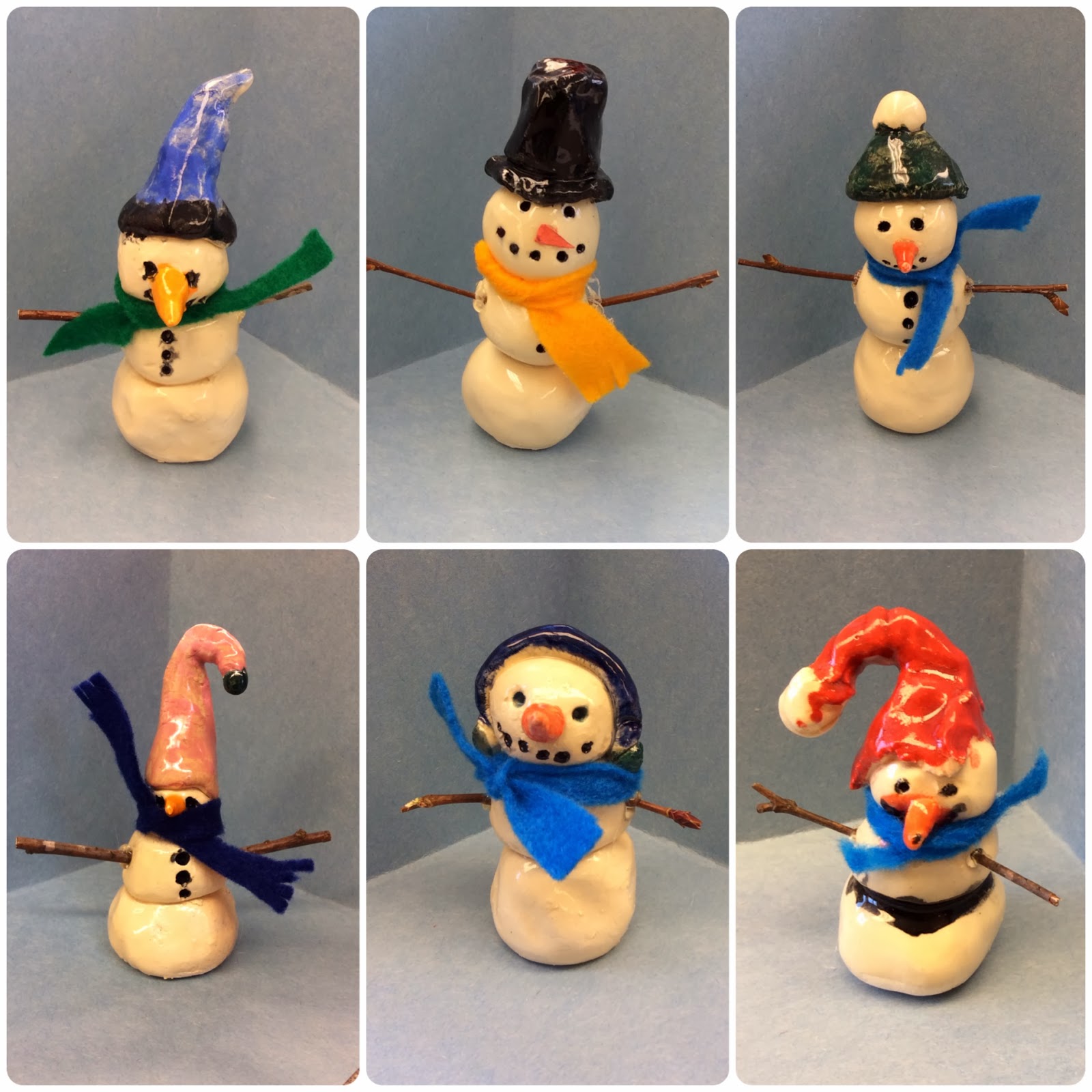 BES Art: Clay Snowmen