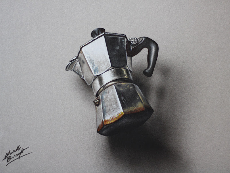 Moka Pot Drawing - Marcello Barenghi