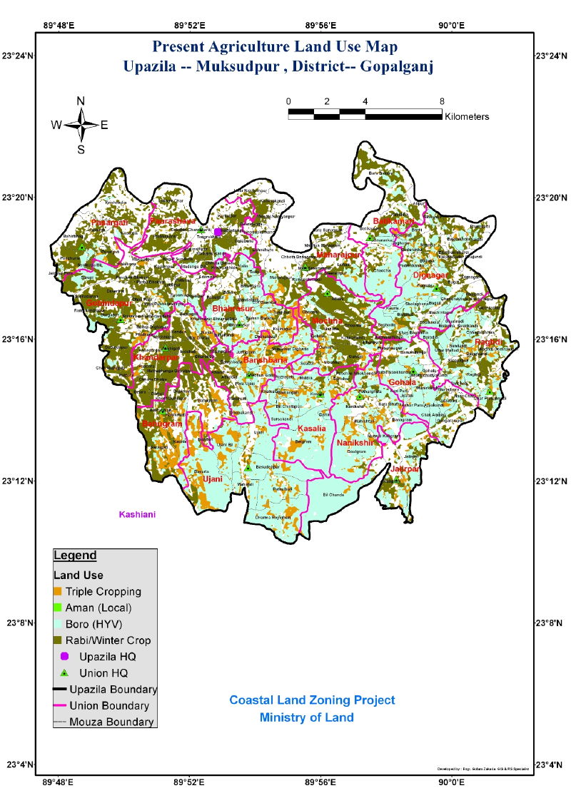 Mouza & Land Use Maps of Muksudpur Upazila, Gopalganj, Bangladesh ...