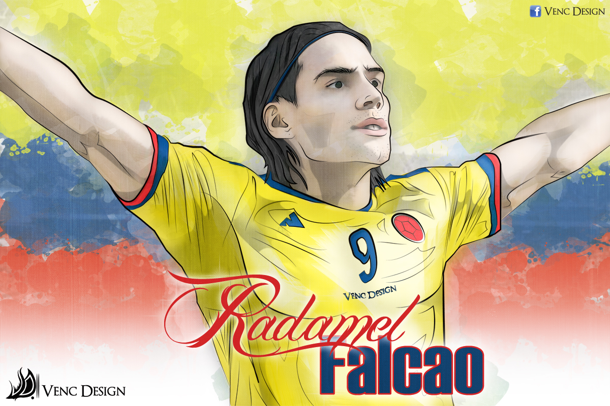 Venc Design Art: Ilustracion digital de Radamel Falcao by Venc Design