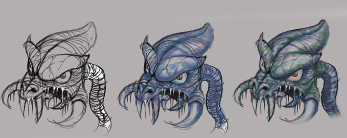 Painting with paperless: TUTORIAL MEMBUAT KEPALA MONSTER