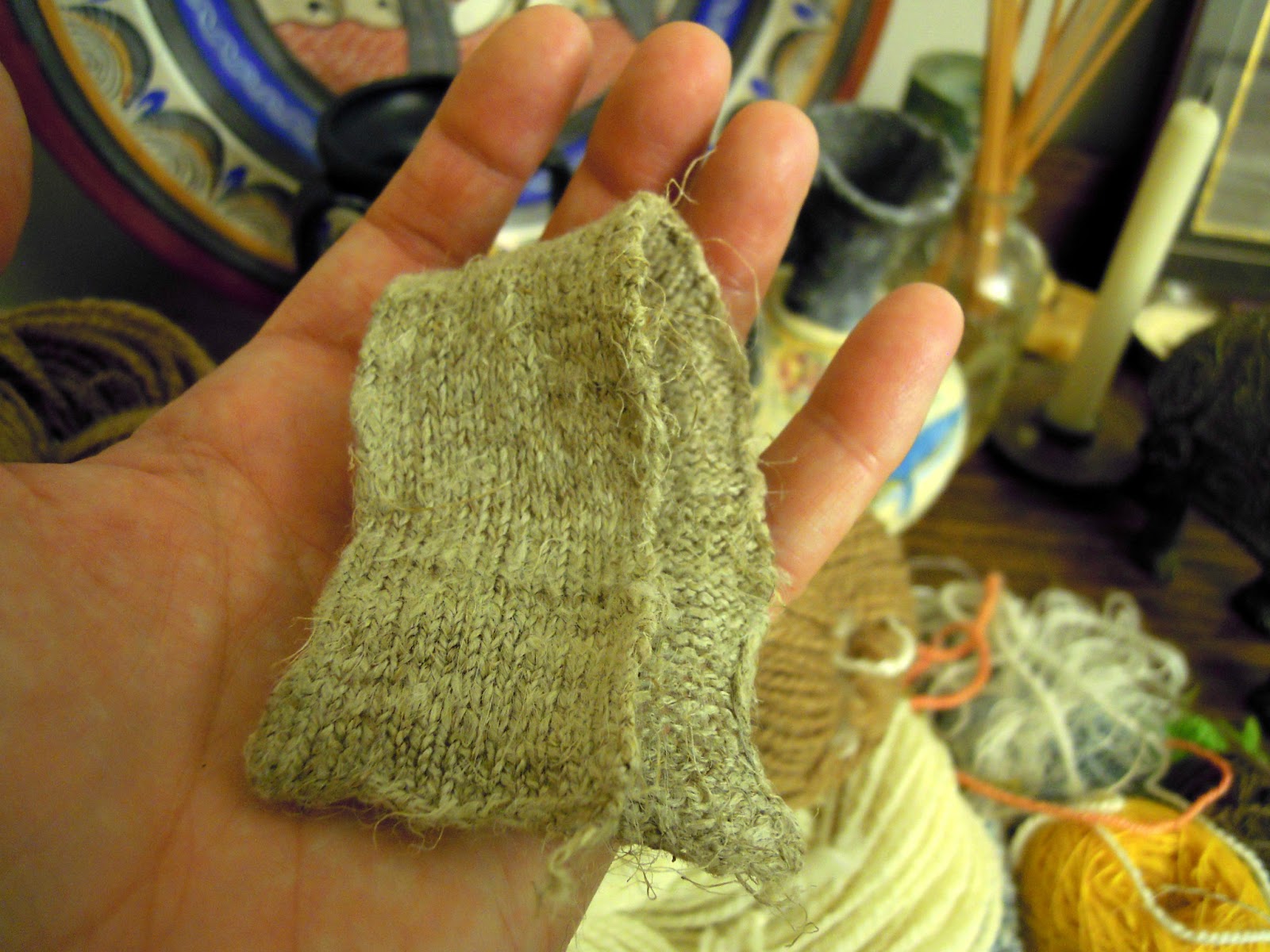 The Inconsequential Blogger: Flax to linen experiment - Spinning the flax