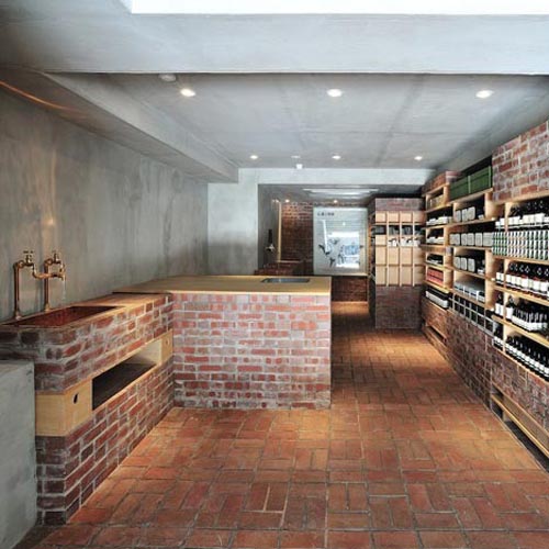 Fine TRADITIONAL CHEMICAL STORE DESIGN WITH UNFINISHED BRICK INTERIOR ...