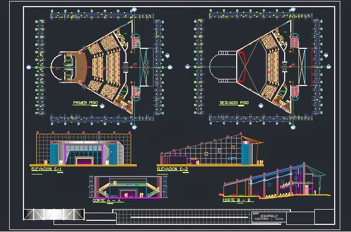 Awesome project plans collection:Autocad theater plans, plans for a ...