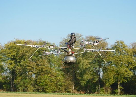 Next Big Future: Four Quadcopters fly a man - first manned multicopter ...