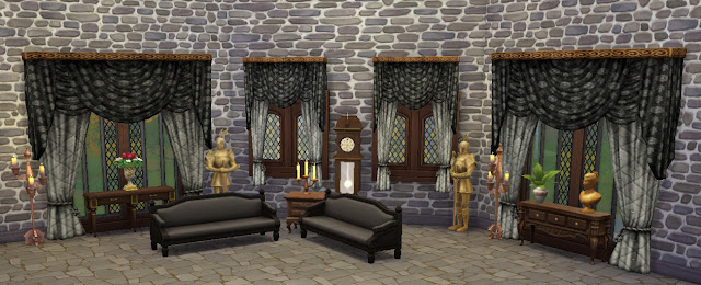TS4: Medieval Noble Curtains | History Lover's Sims Blog