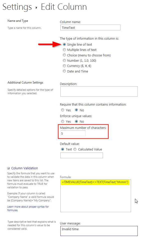 Theres Something About Sharepoint Column Validation Formula For Time Value Only Input In A 4289