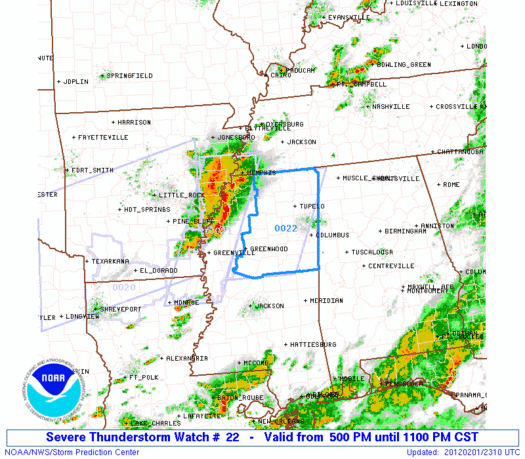 Ryan Hoke's Blog: 2/1 - 6:10pm - Severe Weather in North Mississippi
