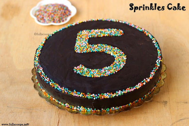 Sprinkles Number Cake ~ Full Scoops - A food blog with easy,simple ...