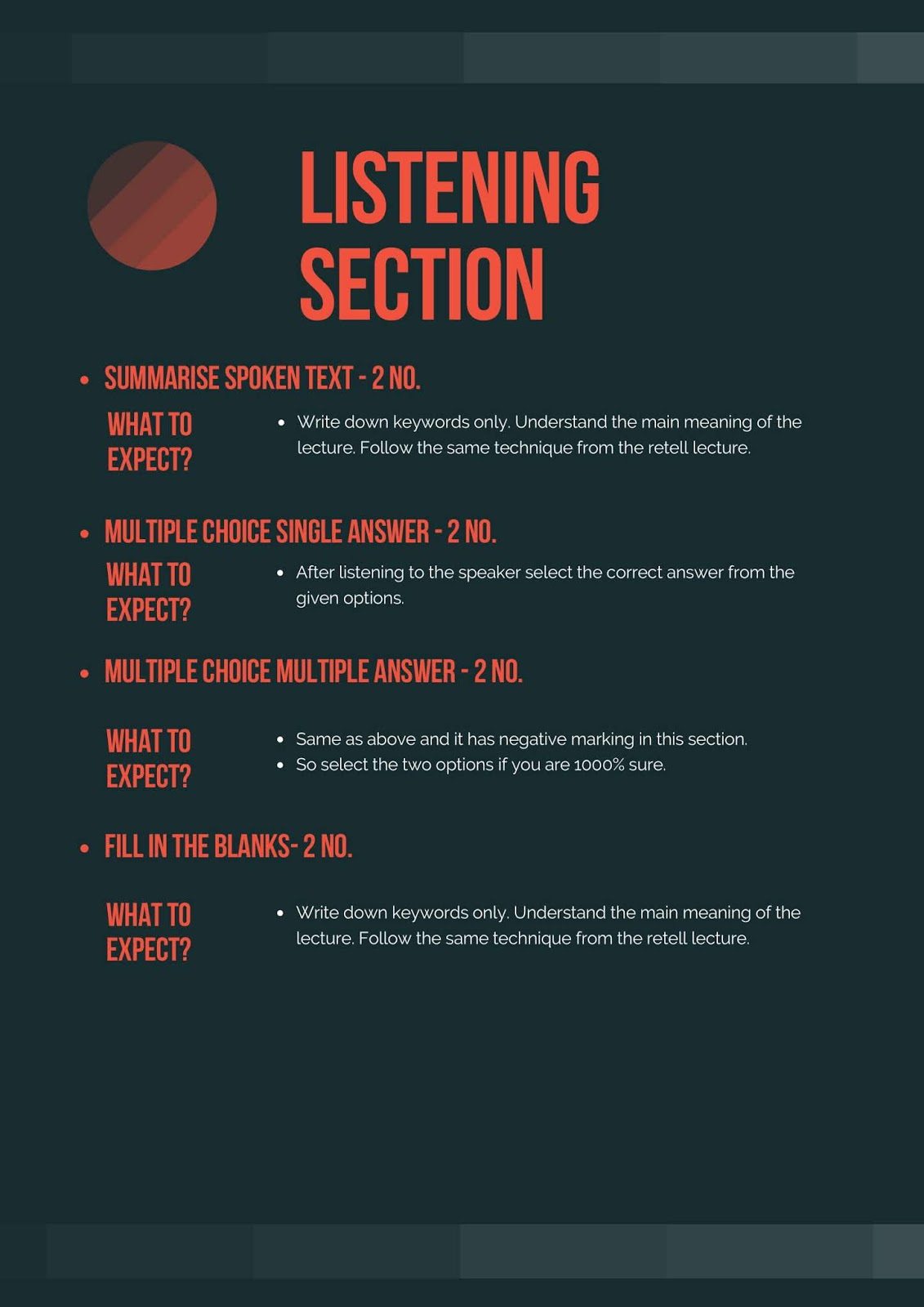 SUCCESS NEVER EASY: Pte free guide_Listening Section