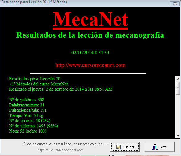 Aplicaciones ofimaticas smr122: Resultado Mecanet Lección 20