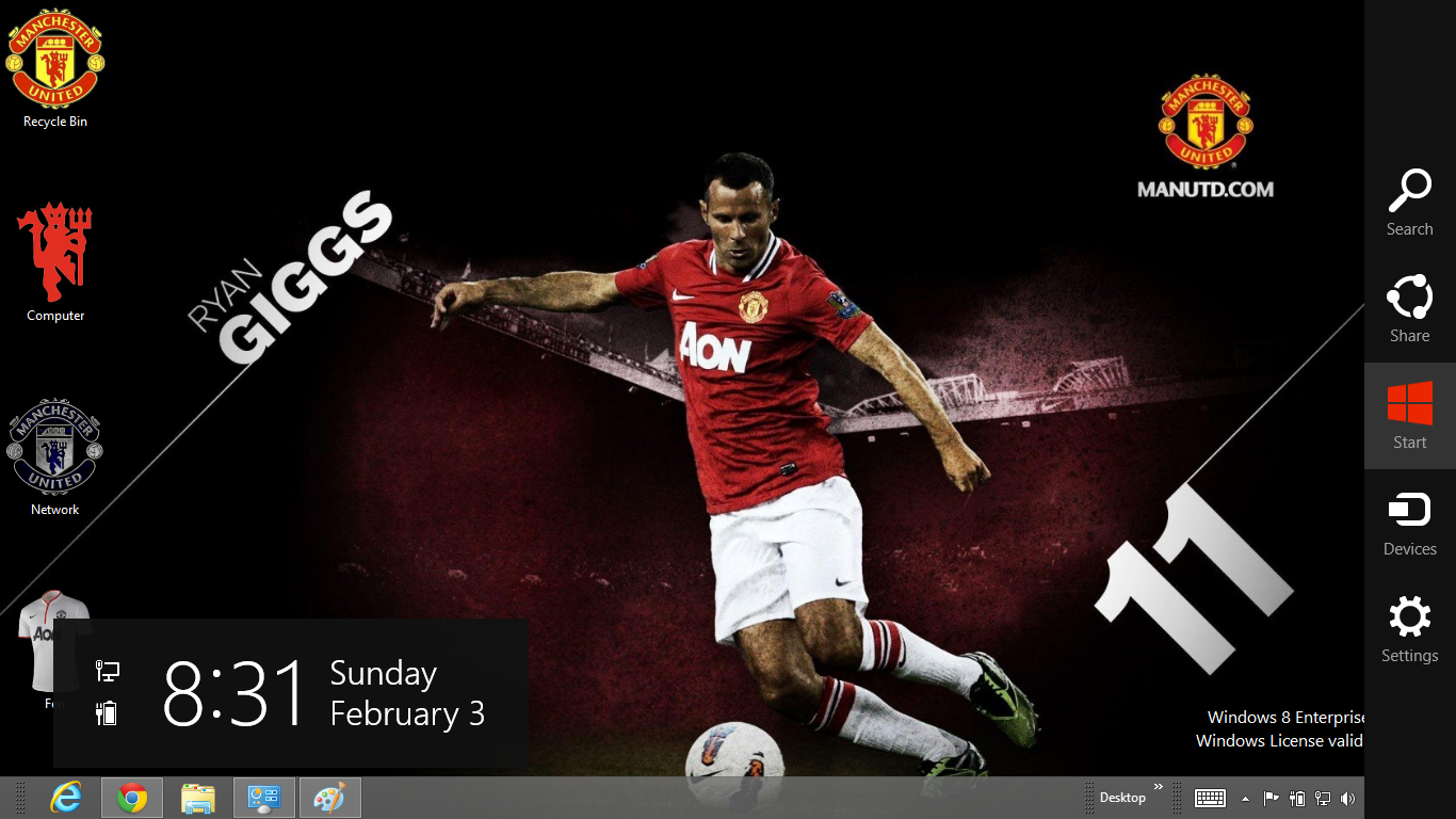 Manchester United 2013 Theme For Windows 8 | Ouo Themes
