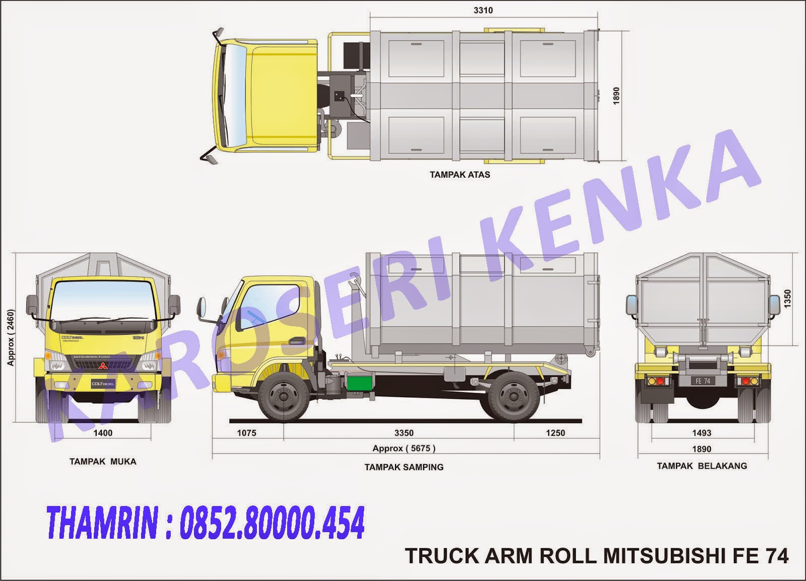 DUMP TRUCK SAMPAH >> KAROSERI KENKA
