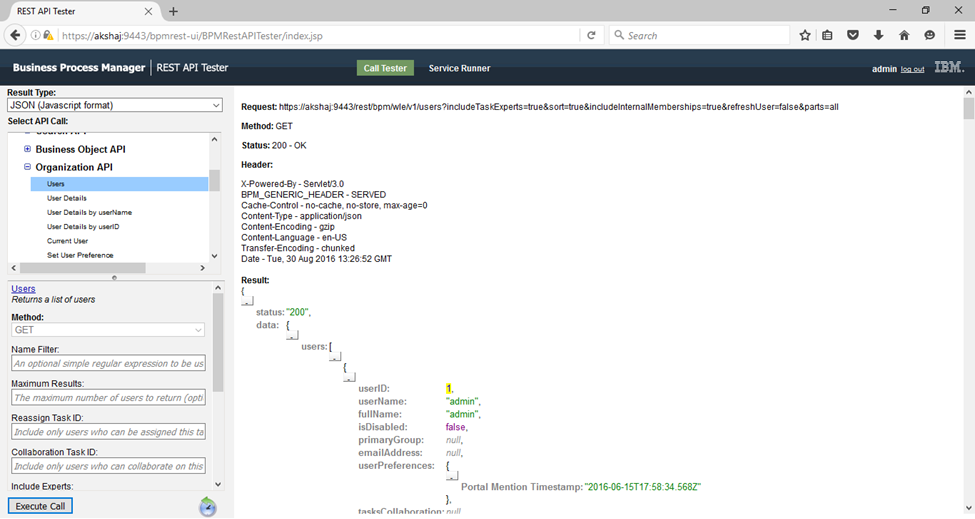 Enterprise Application Integration: Testing the REST APIs in IBM BPM V8.5