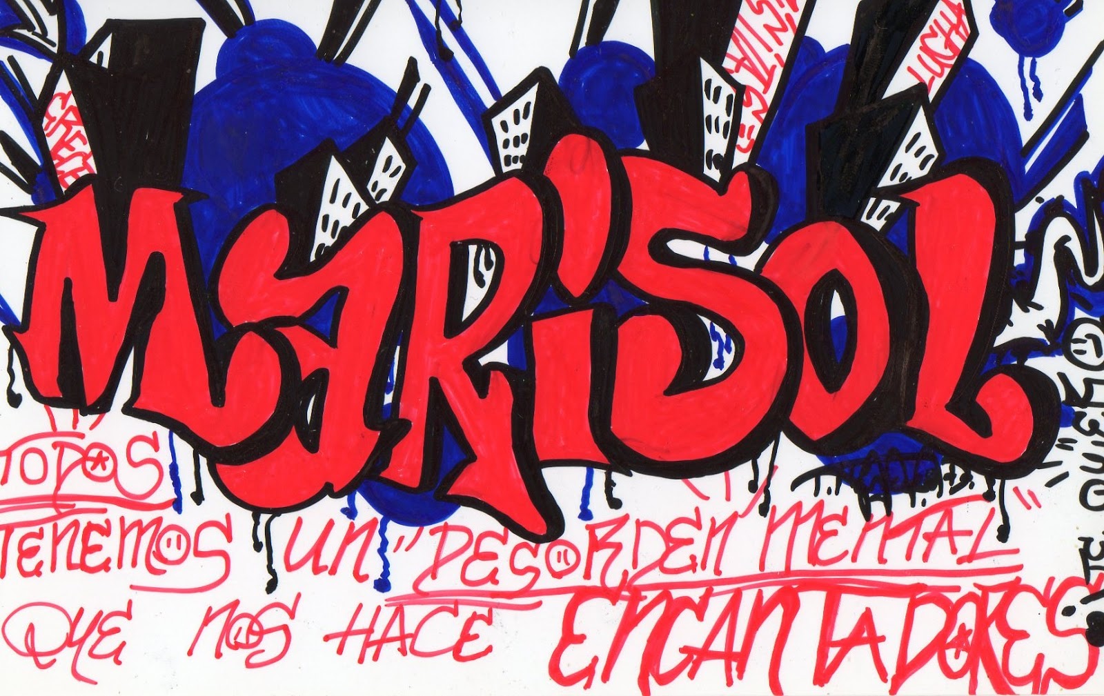 Misdibujostm31: Graffitis nombres "Andrea" y "Marisol"