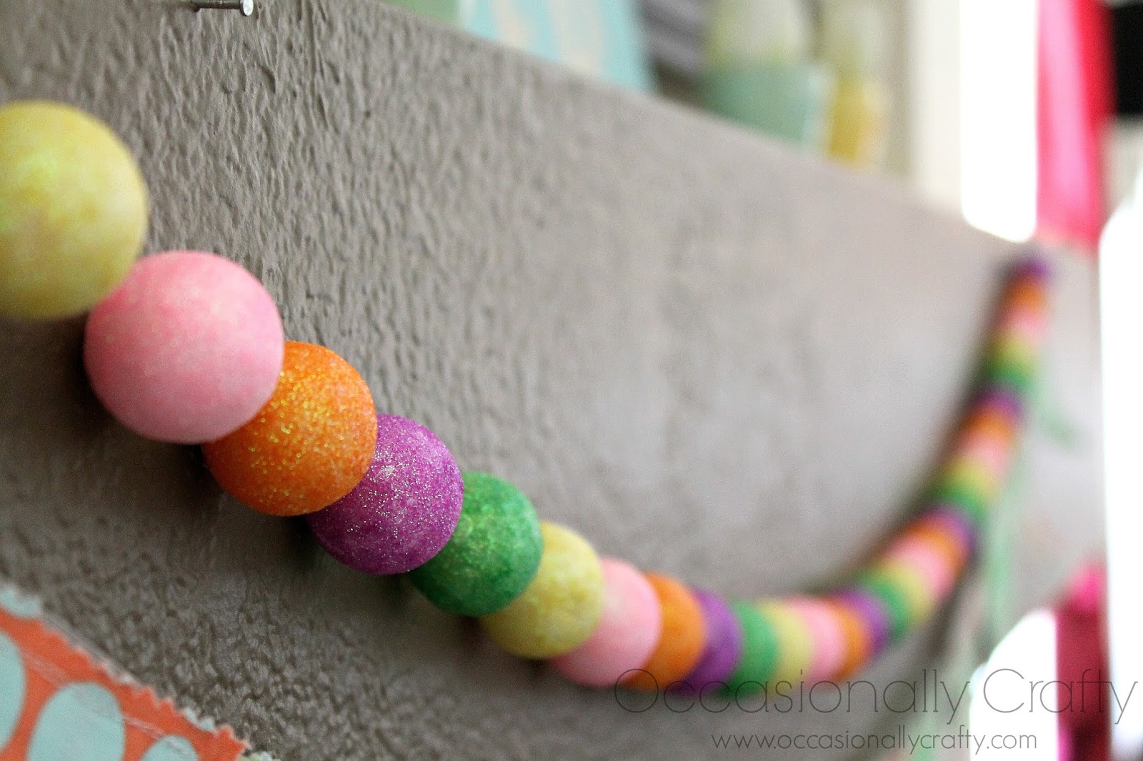 Simple Spring Garland | Occasionally Crafty: Simple Spring Garland