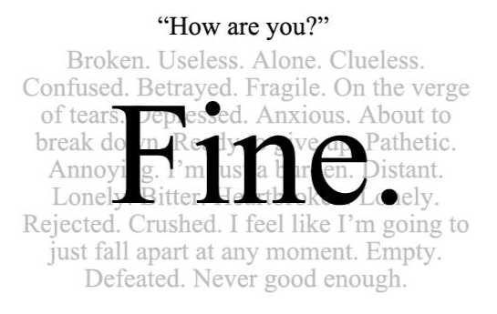 Welcome: How Are You ~ Fine ~ Text Message