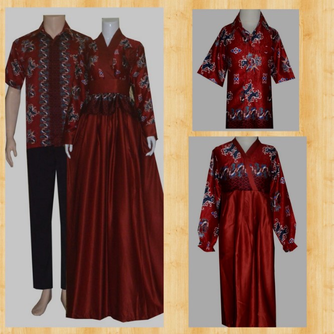 10 Model Baju Batik Couple Gamis Elegan Terbaru 2020
