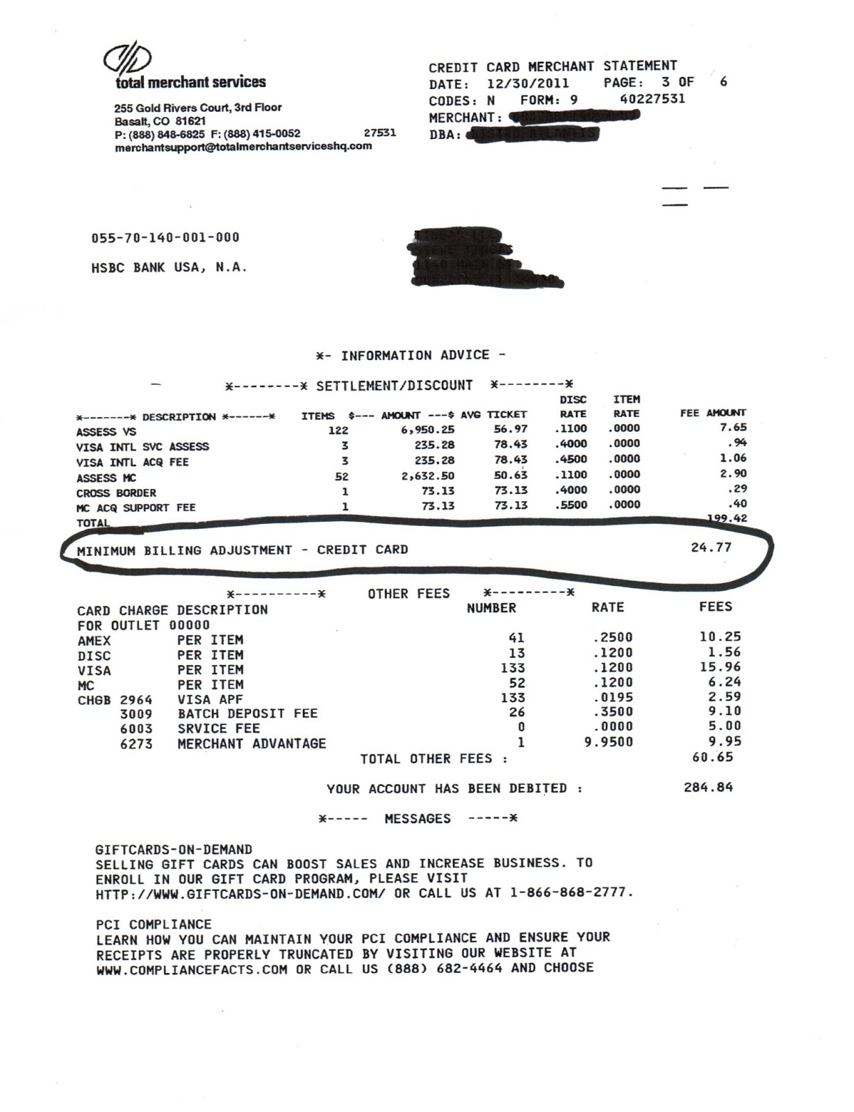 Truths About Merchant Services: Month Minimum Processing Fee