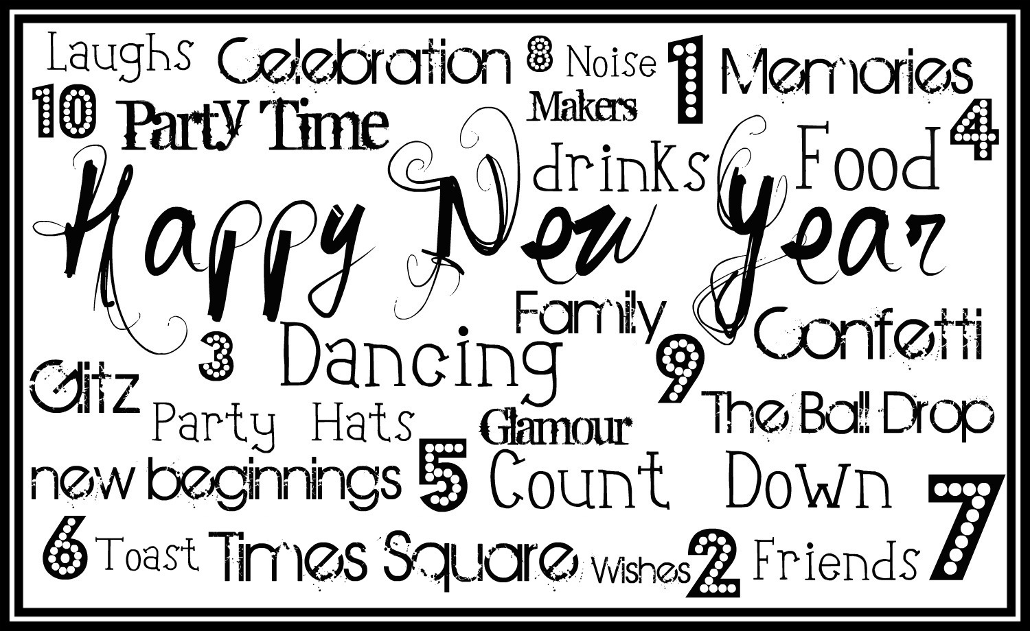 Free New Years Subway Art Printable | Home Sweet Tree