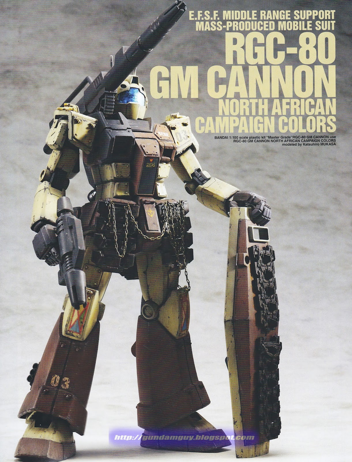 GUNDAM GUY: 1/100 RGC-80 GM Cannon [North African Campaign Colors ...
