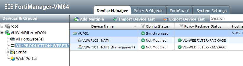 Somphol's Tech Talk: FortiManager - Import Policy from Device