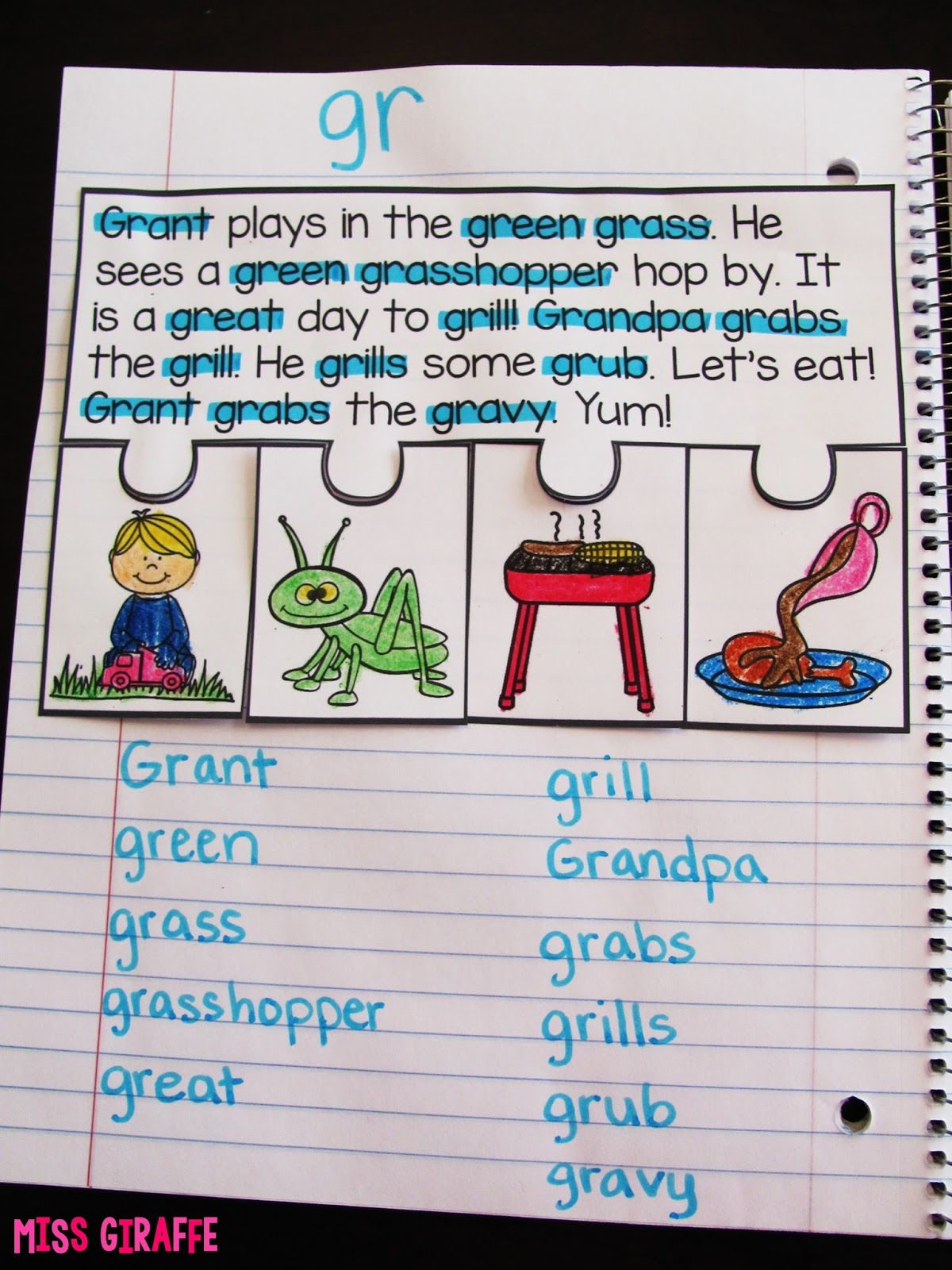 Miss Giraffe's Class: Phonics Fluency Notebooks