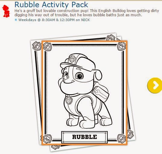 Paw Patrol Coloring Pages Rubble