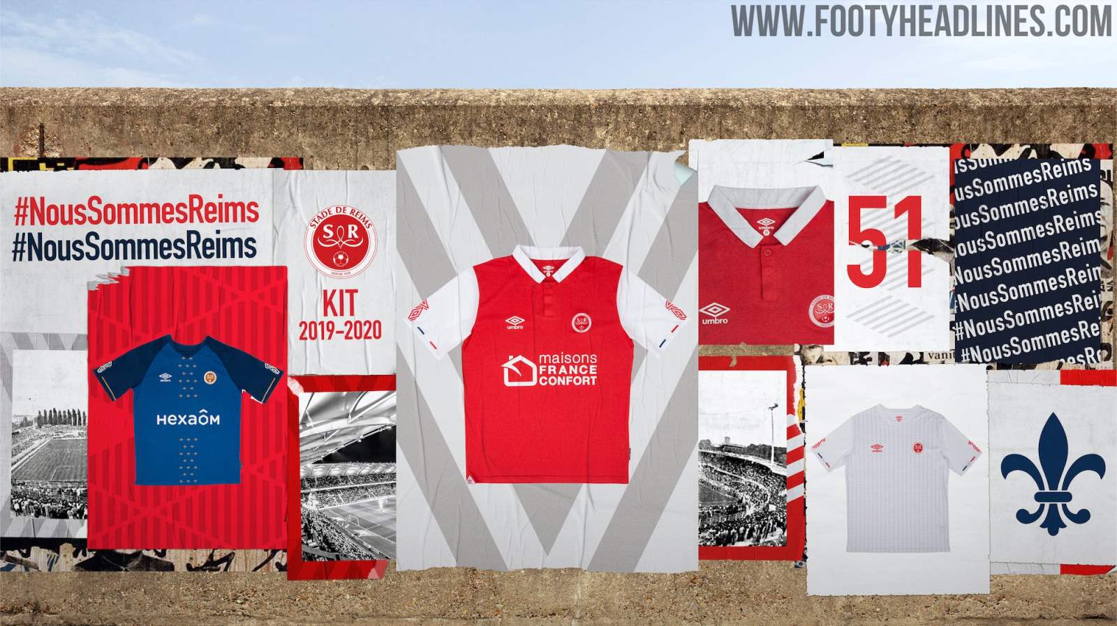Stade de Reims 19-20 Home, Away & Third Kits Released - Footy Headlines
