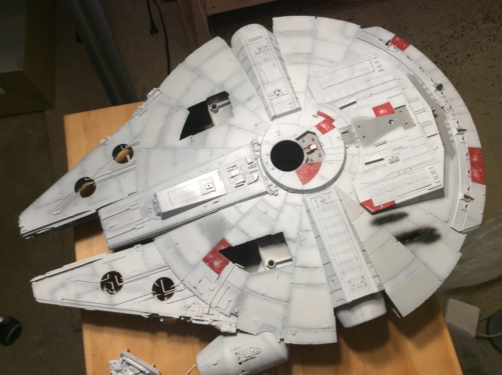Perfect Grade Millennium Falcon WIP 2 Painting and Masking