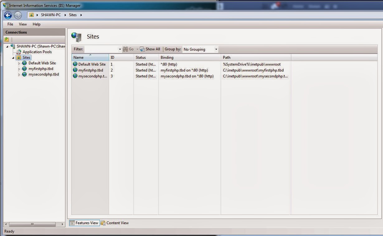 Web Application Development: How To : Install IIS and Create Two Sites