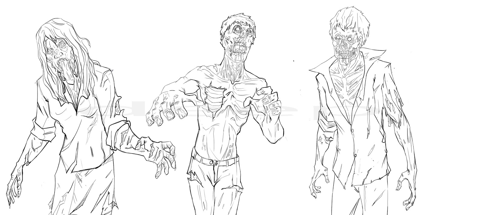 .: zombies drawing