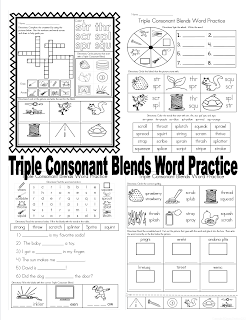 Teachers R US: Groundhog’s Triple Consonant Blends Literacy Bundle with ...