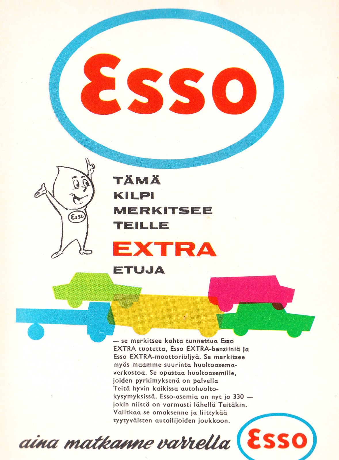 Vanhoja mainoksia: ESSO 1960