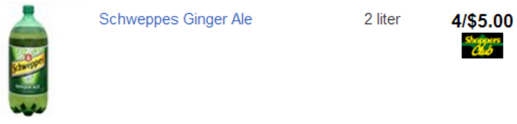 Extreme Couponing Mommy: CHEAP Schweppes Ginger Ale 2 Liters at Wegmans