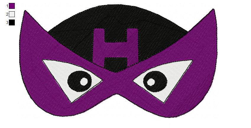 New Embroidery Design: Mask Hawkeye Embroidery Design