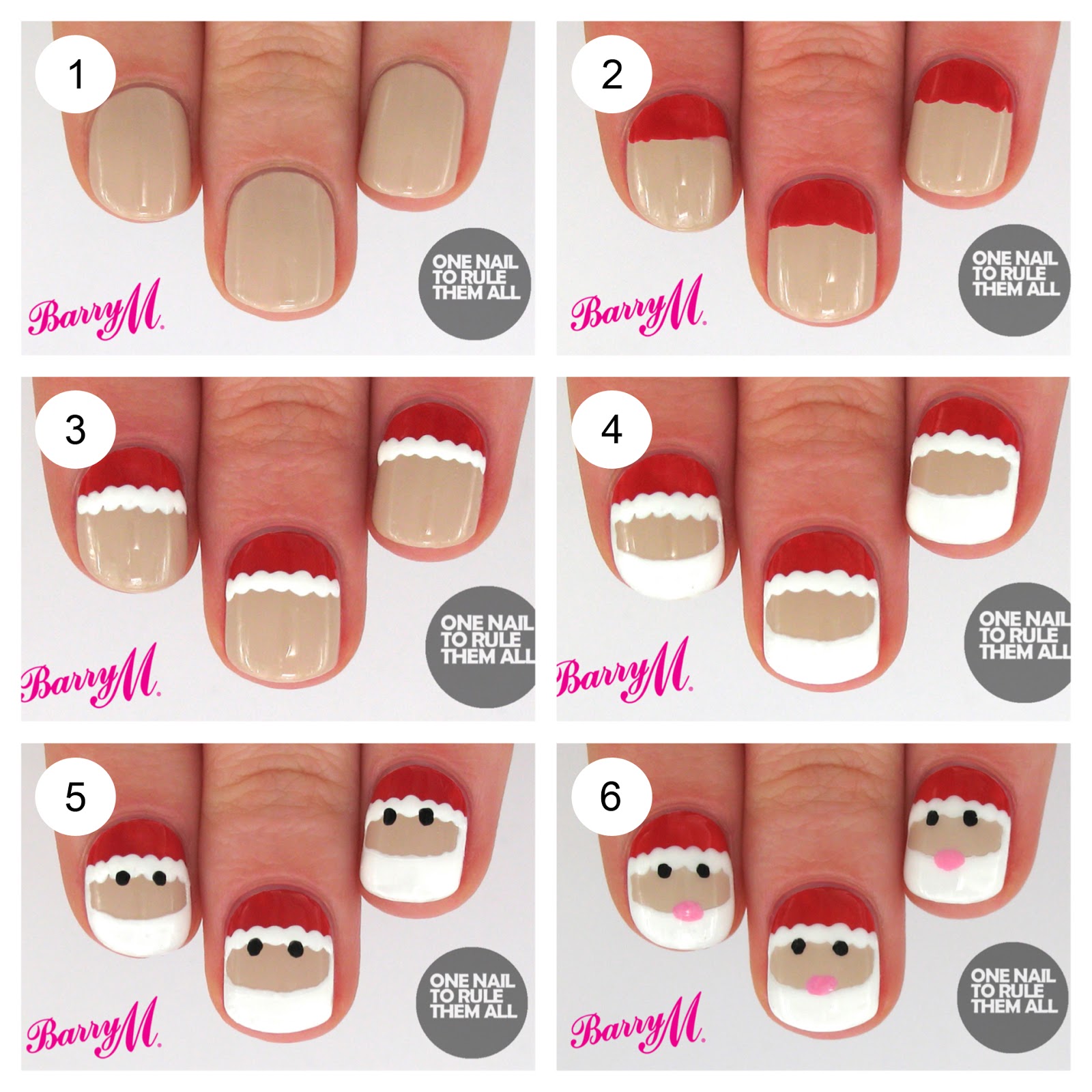 Santa Nails Tutorial