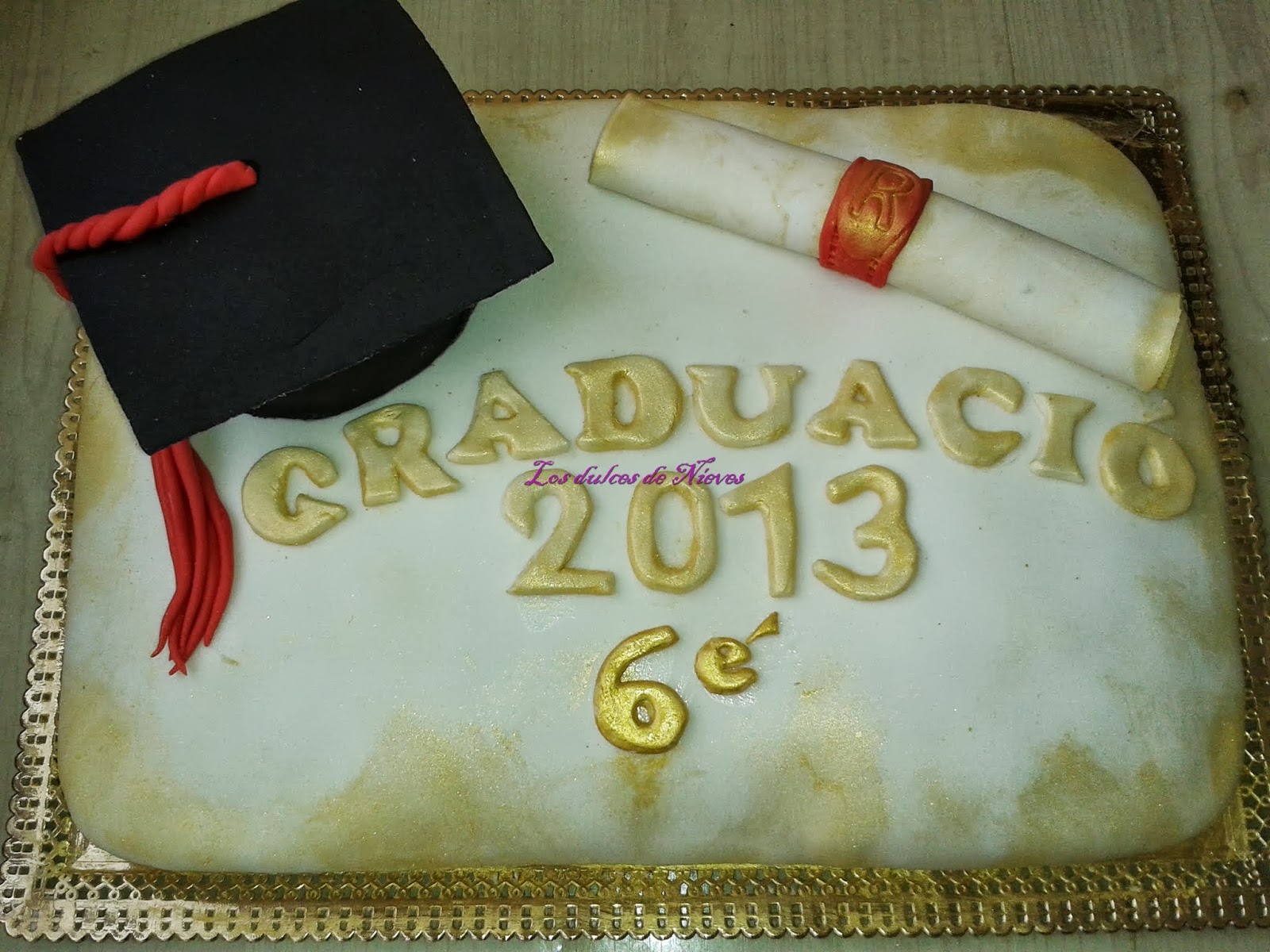 LOS DULCES DE NIEVES: TARTA GRADUACION