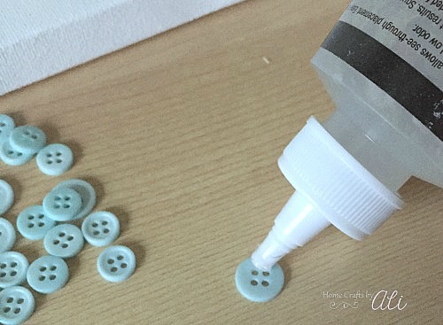 Button Snowflake Canvas Art - Home Crafts by Ali