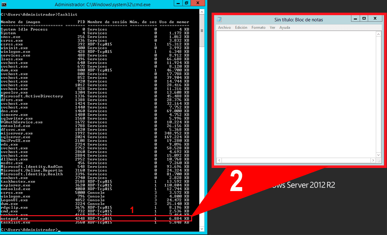 Pantallazos.es: Windows CMD: Listar y cerrar procesos activos en un ...