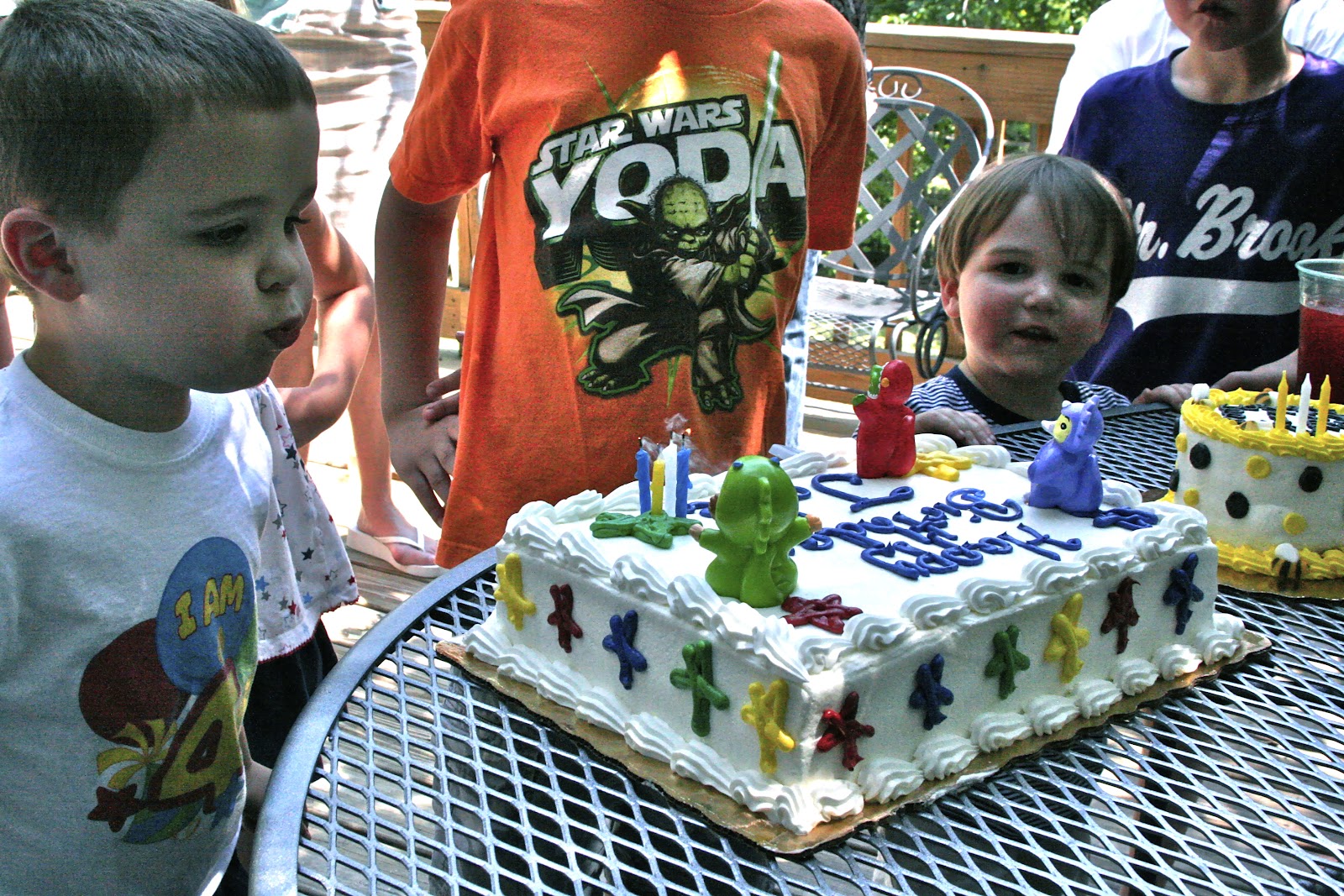 grass stains: Jake's 4th birthday party
