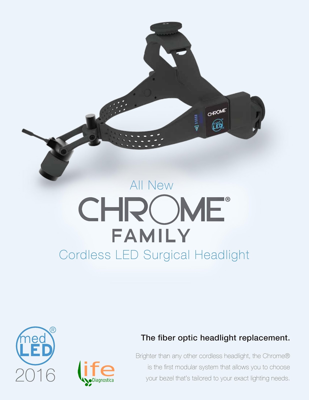 MedLED Cordless Surgeon Headlight Cardiac Neuro Ortho Surgery Wireless ...