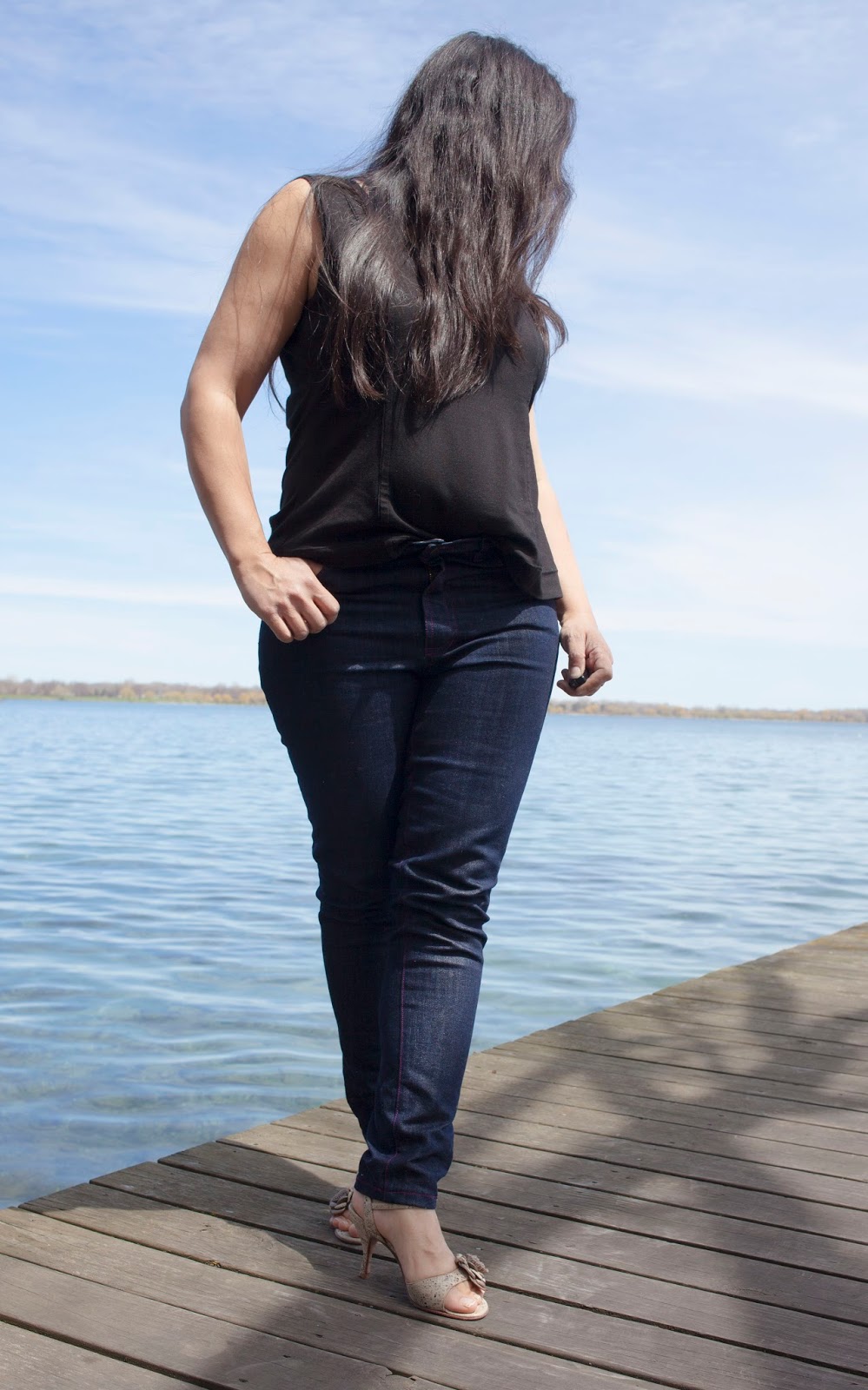 UNLIKELY: Ginger Jeans! Cone Mills Stretch Denim with Purple Topstitching