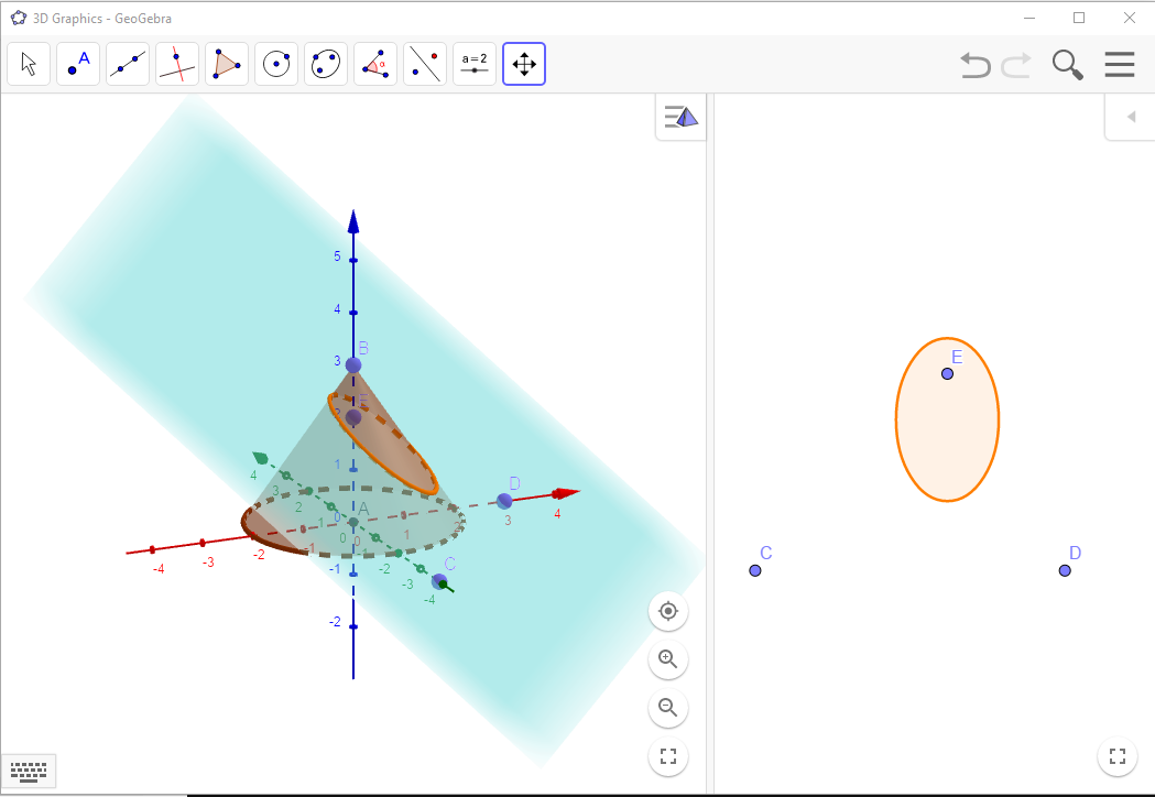 Membuat Irisan Kerucut dengan GeoGebra