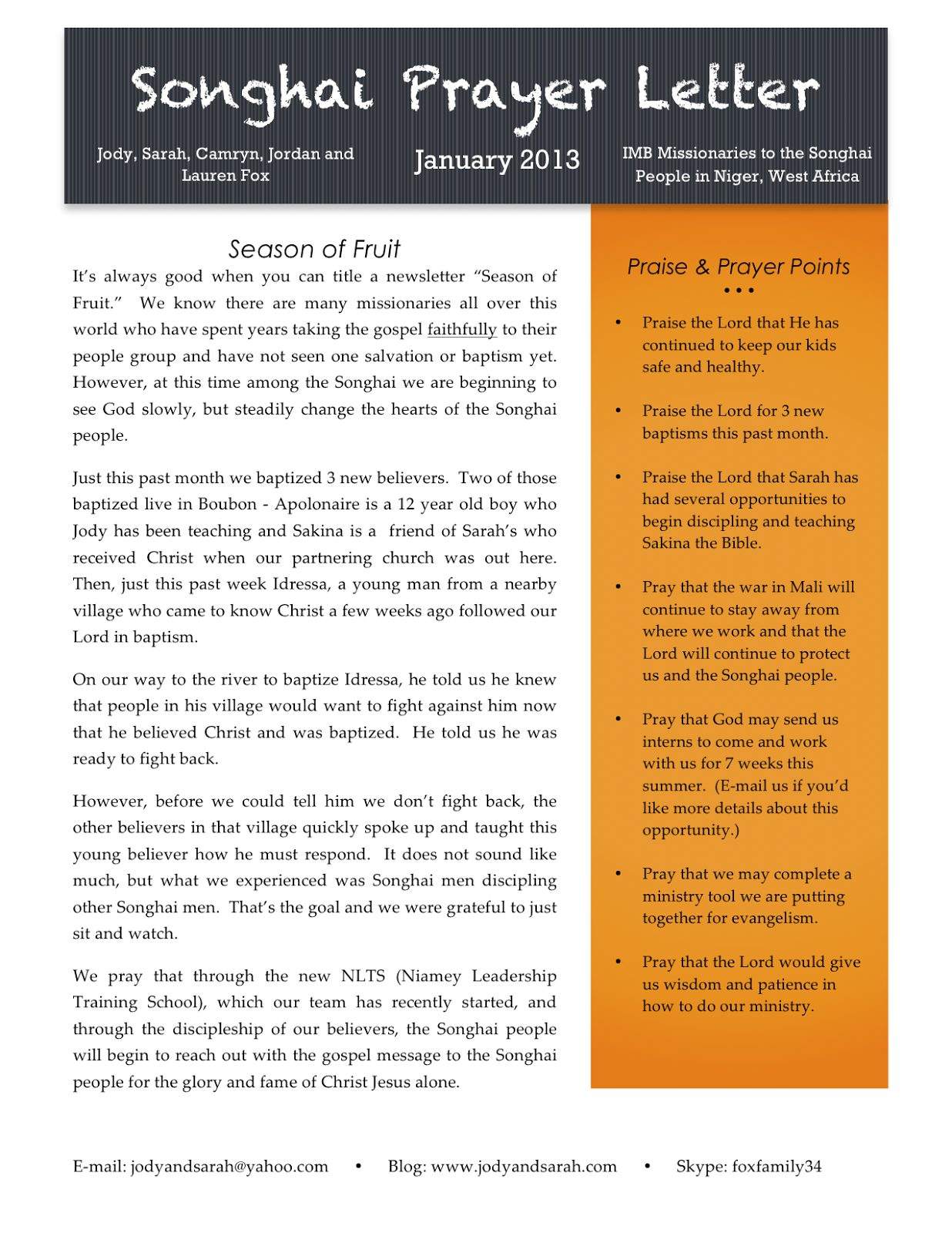 Seeking the Songhai: January 2013